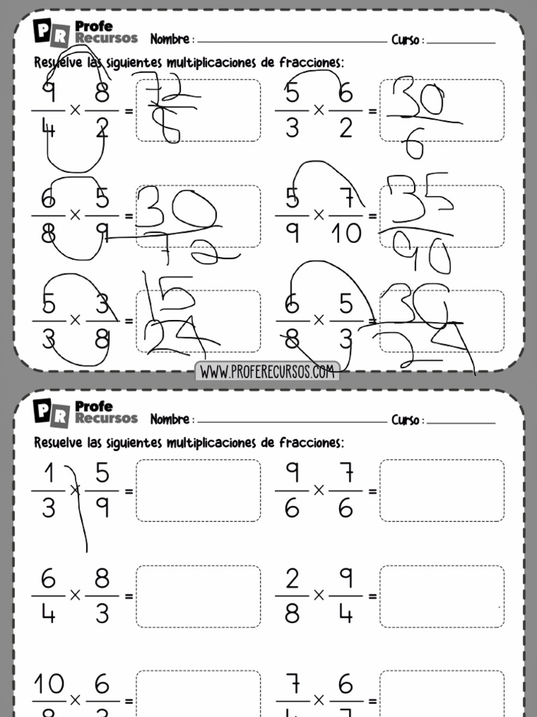 Multiplicacion Fracciones | PDF