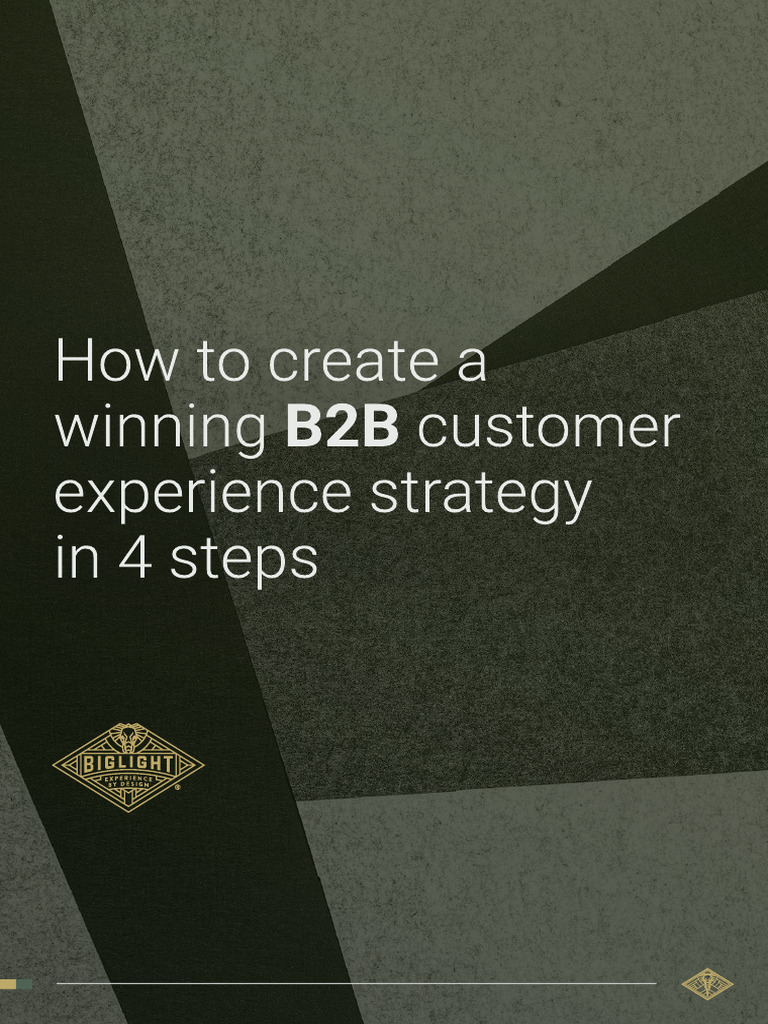 Biglight How To Create A Winning B2B Customer Experience Strategy in 4 ...