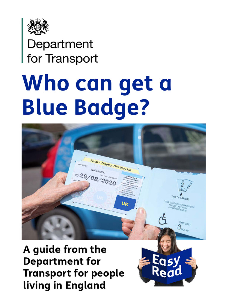 Who Can Get A Blue Badge Easy Read | PDF | Transport | Vehicles