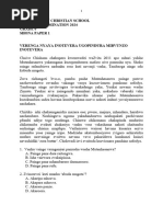 Zimbabwe Primary School ZIMSEC Grade 4 Maths Exam Paper 1 Set 2 | PDF ...