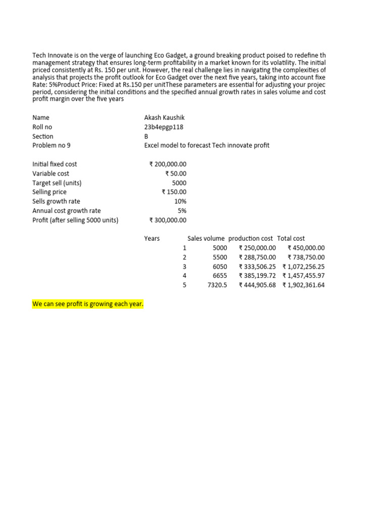 SSM QUIZ 2 Problem 9 | PDF | Profit (Economics) | Cost Accounting