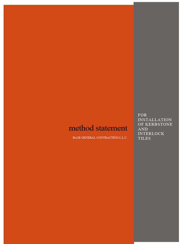 Kerbstone & Tile Installation Guide | PDF | Occupational Safety And ...