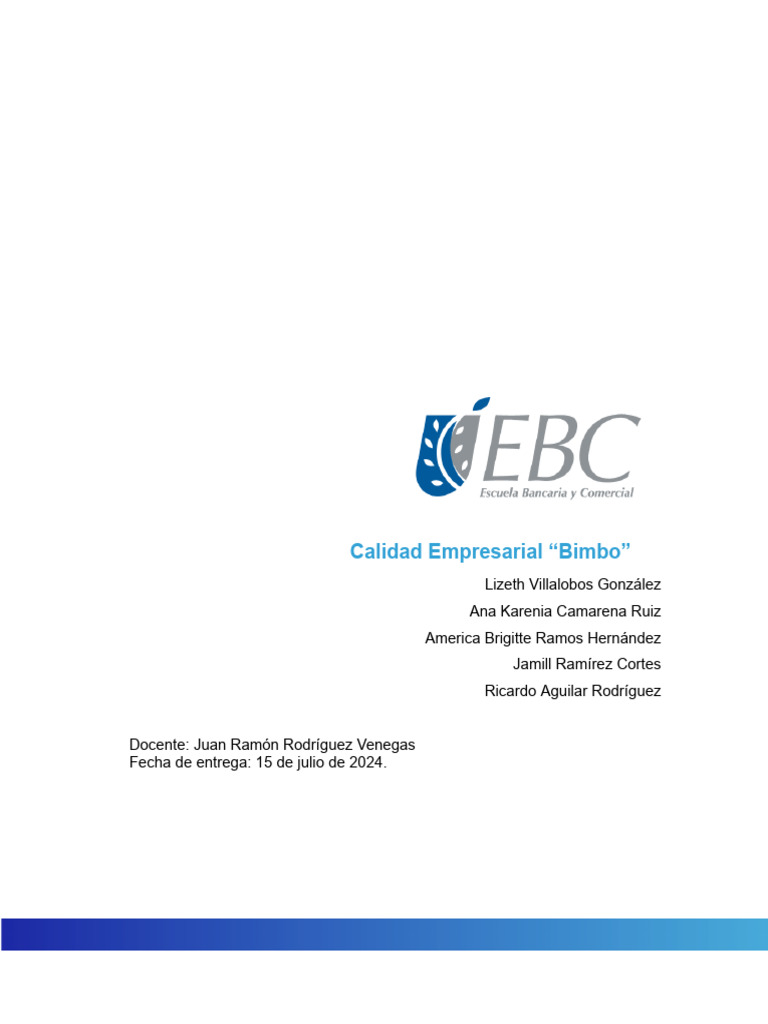 Calidad Empresarial "Bimbo"-2 | PDF | Calidad (comercial) | Business