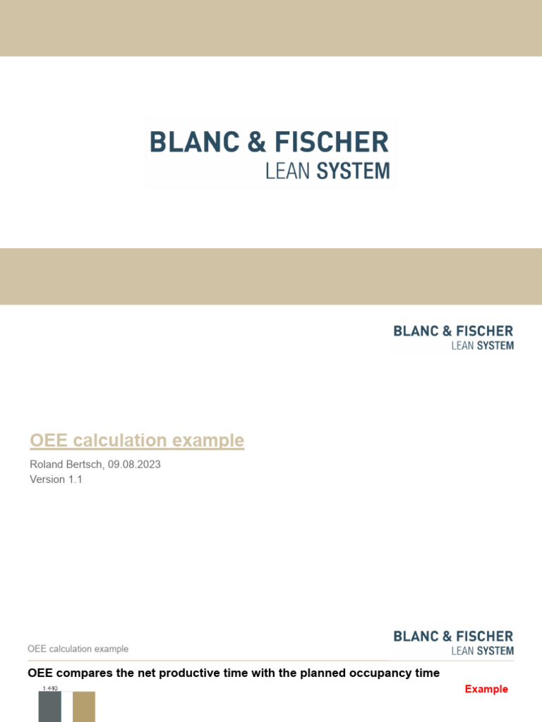 OEE Calculation Example and Analysis | PDF | Production And ...