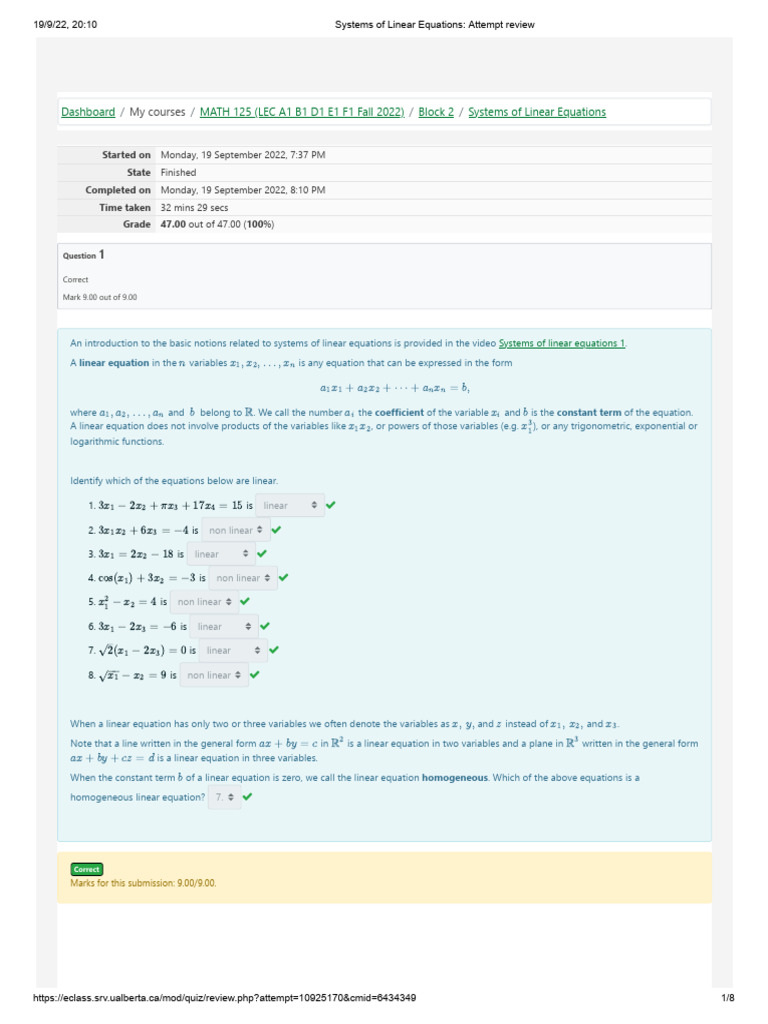 Activity 2 - Systems of Linear Equations | PDF | System Of Linear Equations | Equations