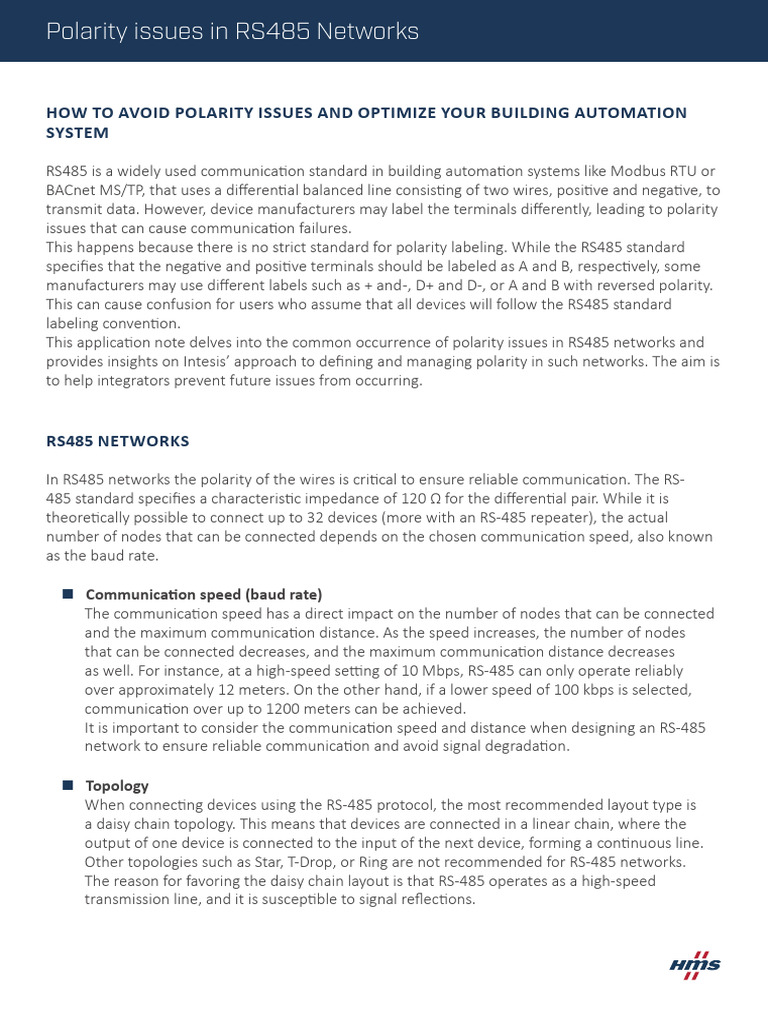 Polarity Issues in rs485 | PDF | Computer Networking | Computer Science