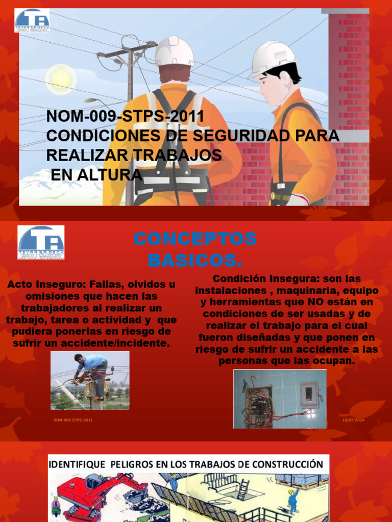 Nom-009 Condiciones de Seguridad para Realizar Trabajos en Altura 2 | PDF | Escalera | Escalera