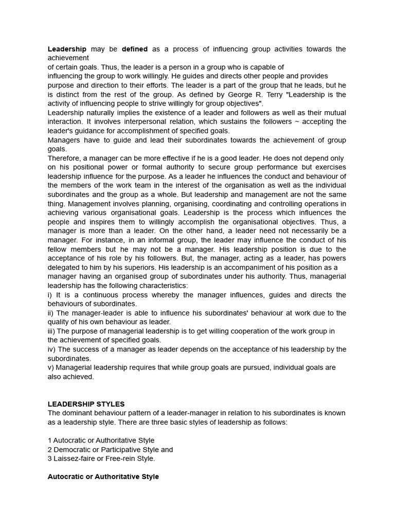 Leadership | PDF | Leadership | Decision Making