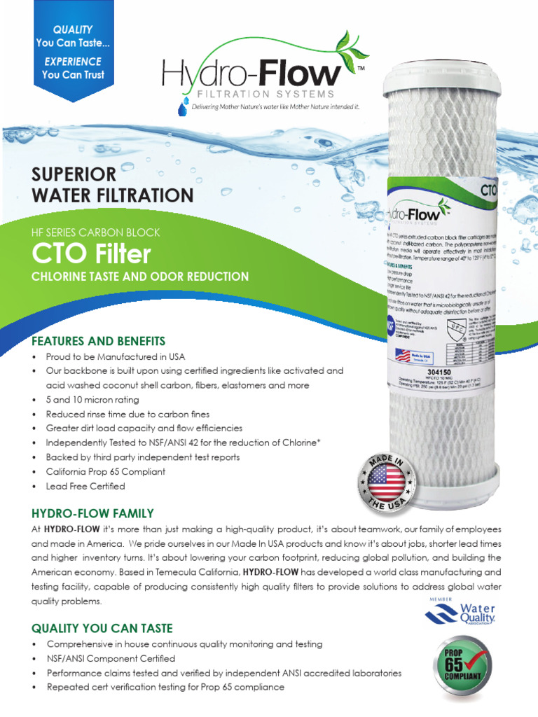 Cto Filter | PDF | Water | Filtration