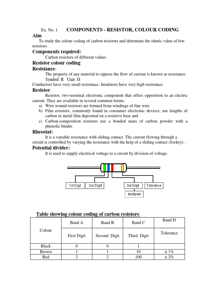 EP lab electrical manual | PDF | Fuse (Electrical) | Resistor