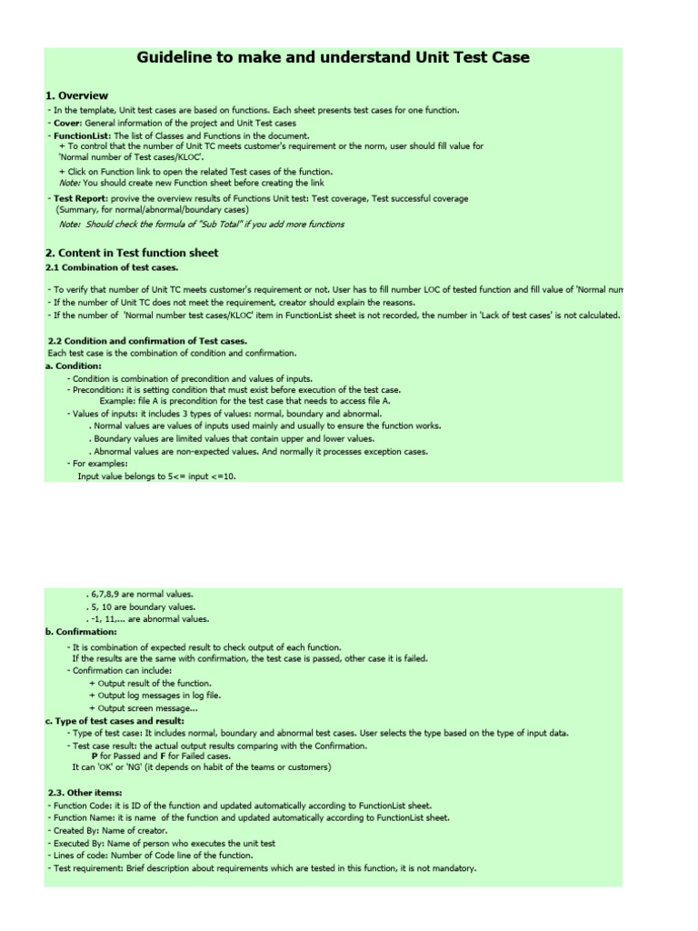 Template - Unit Test Case | PDF | Software Engineering | Computing