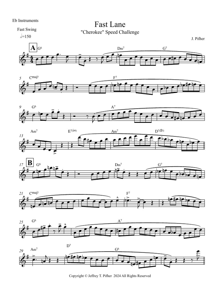 Fast Lane - Eb Instruments (Cherokee) Speed Challenge | PDF