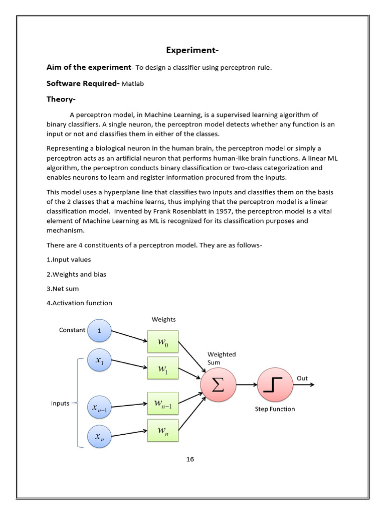 Perceptron | PDF | Machine Learning | Statistical Classification