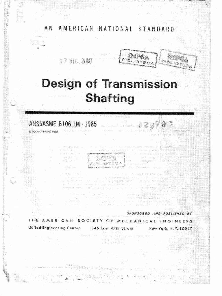 ASME B106 - 1985 - Calculo de Ejes | PDF