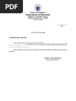 Certification of Leave Without Pay | PDF