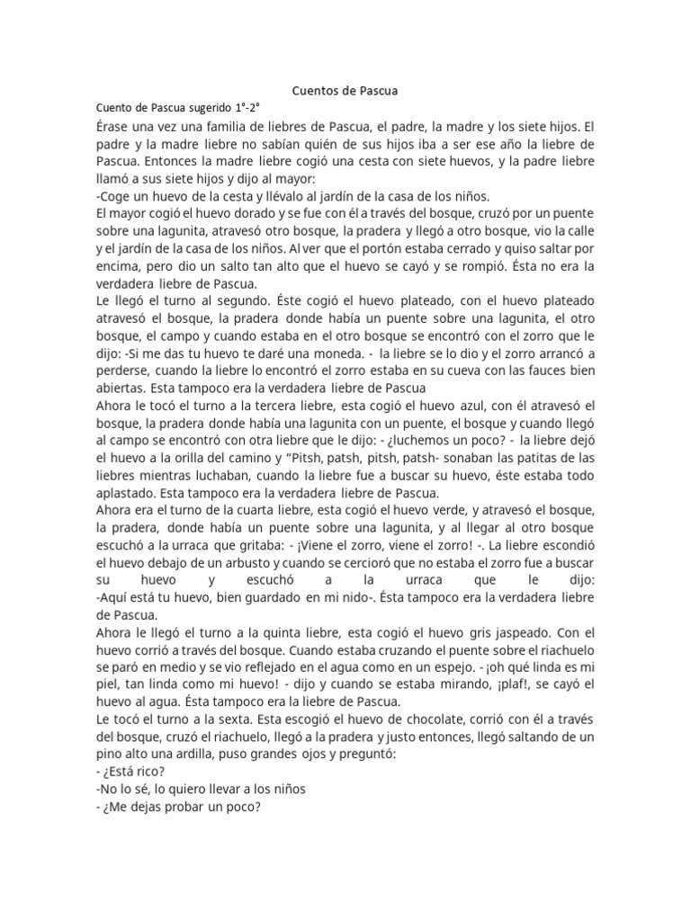 Cuentos de Pascua | PDF | Oración | Luna