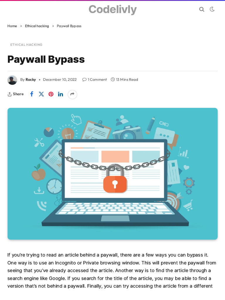 Paywall Bypass - Codelivly | PDF | Proxy Server | Http Cookie