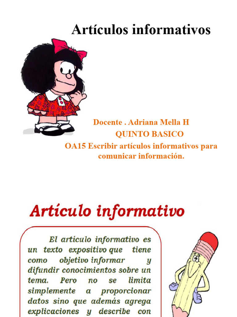 ARTICULOS INFORMATIVOS | PDF