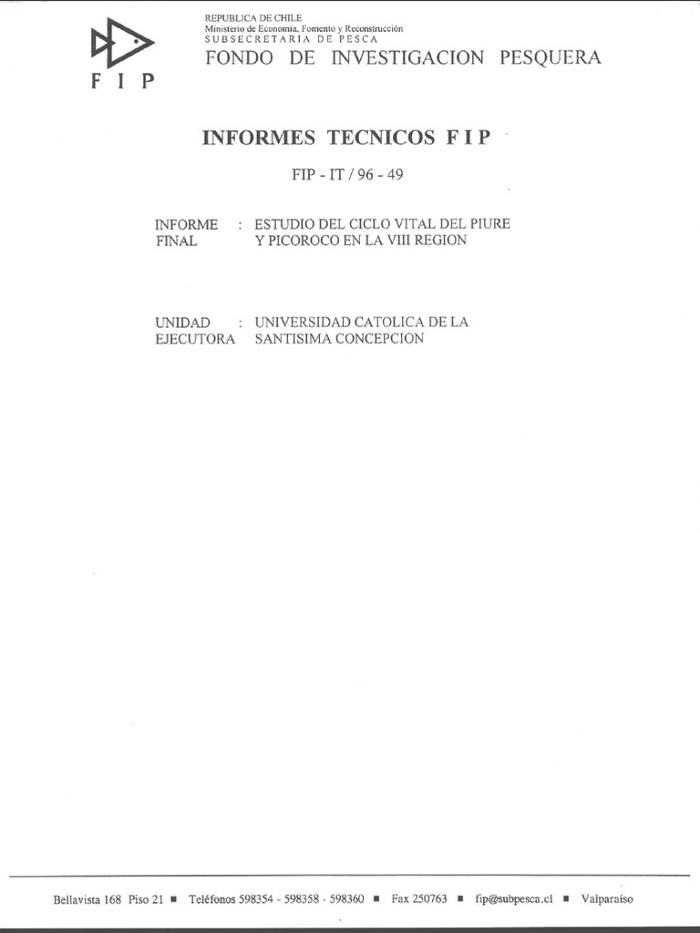 Ciclo Vital Picoroco) | PDF