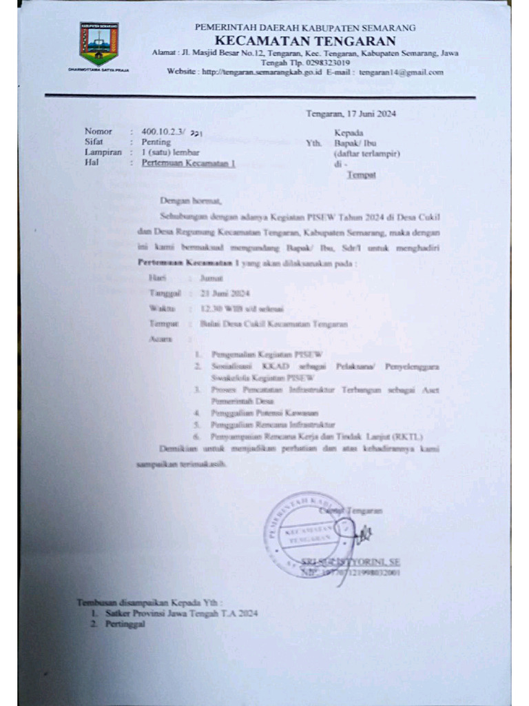 Document PK.1 Kec Tengaran | PDF