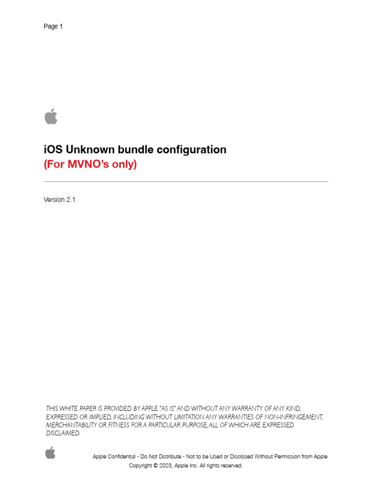 Apple Unknown Bundle - Instructions For MVNO's To Configure Key iOS ...