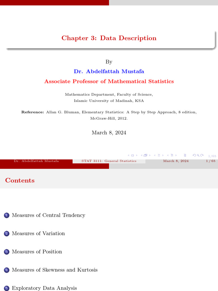 Chapter 03 | PDF | Mode (Statistics) | Standard Deviation
