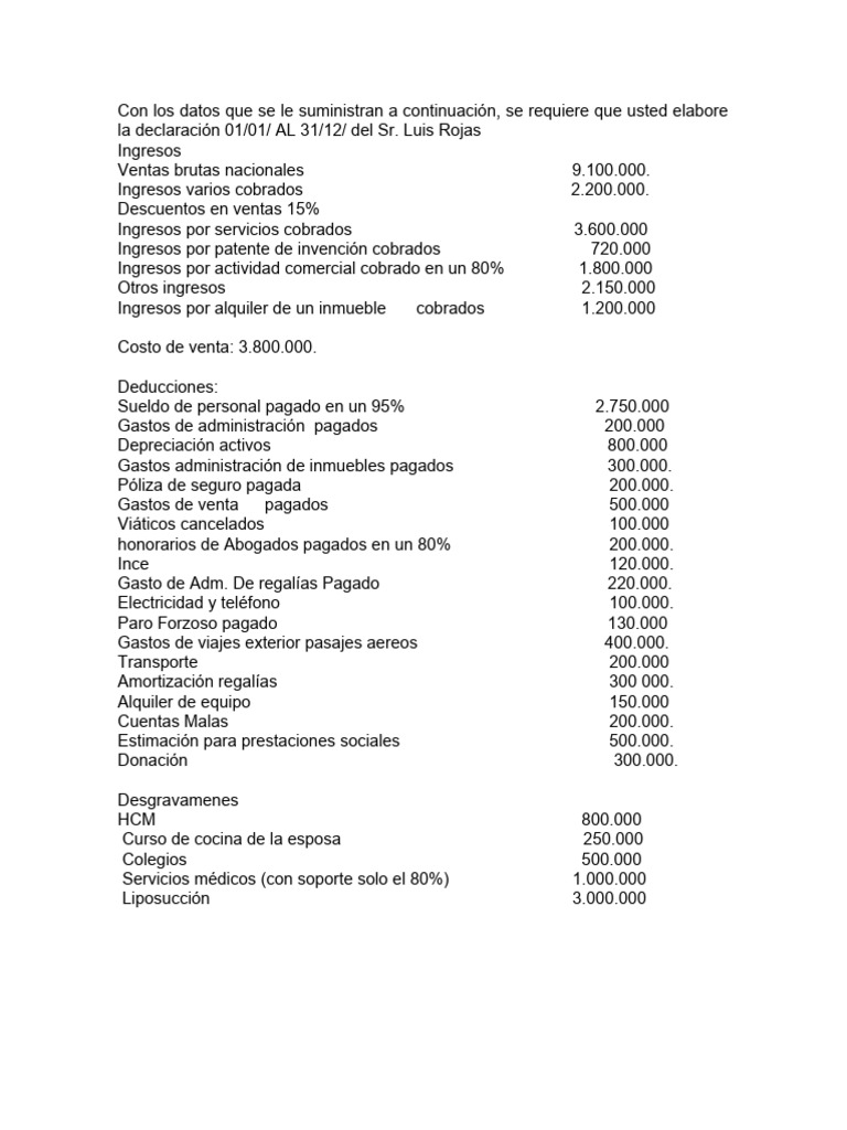 Practicas de Tributos 2 PN | PDF | Dinero | Economias