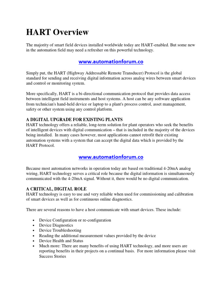 HART Communication Protocol | PDF | Osi Model | Electronics
