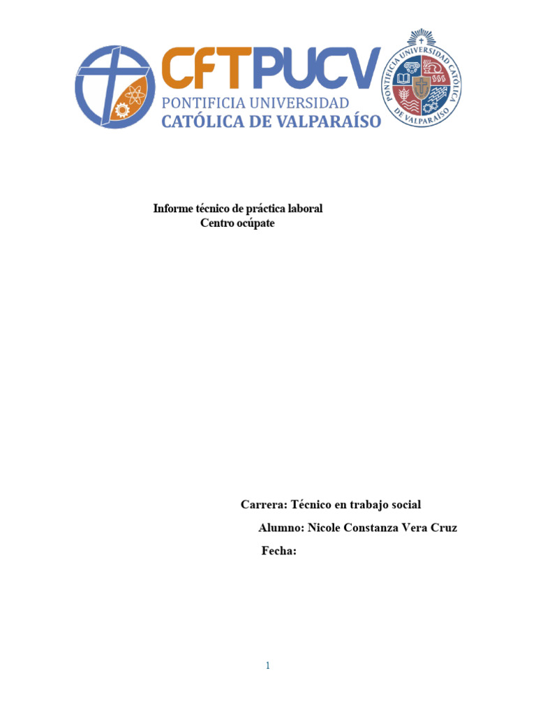Informe del Centro Ocúpate CFT PUCV | PDF | Trabajo Social