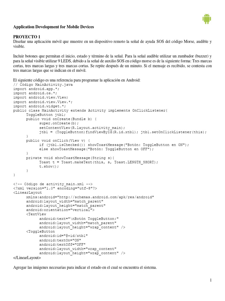 AD4MD Proyecto1 2023 | PDF | Android (sistema operativo) | Computadoras móviles