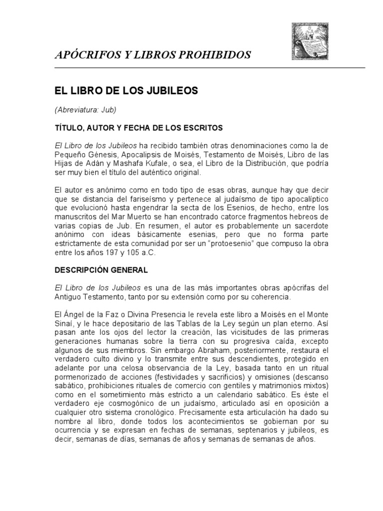 Libro Apocrifo | PDF | Moisés | Libro de revelación