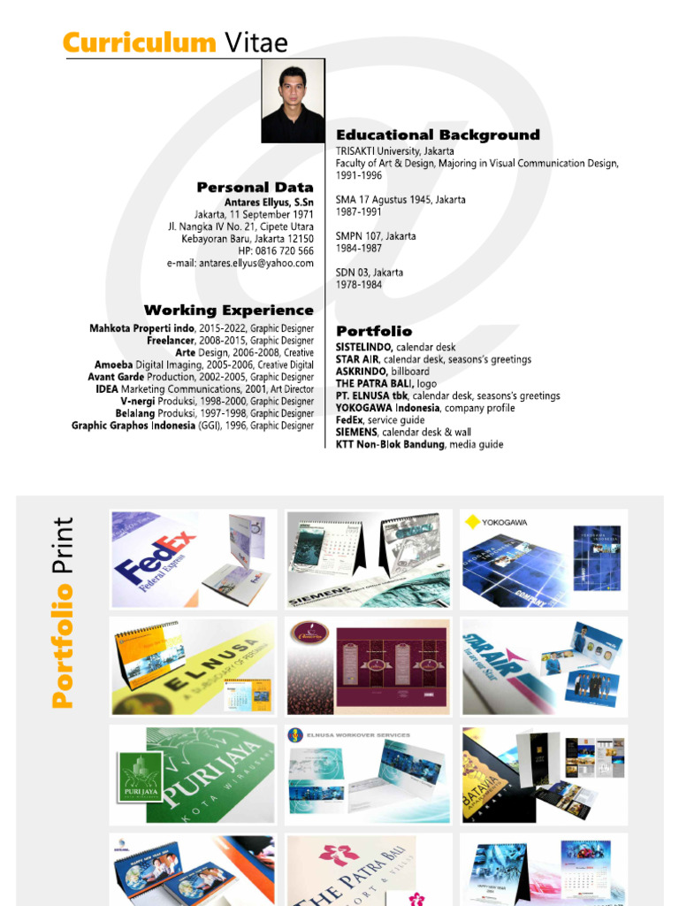 CV & Portfolio Antares | PDF