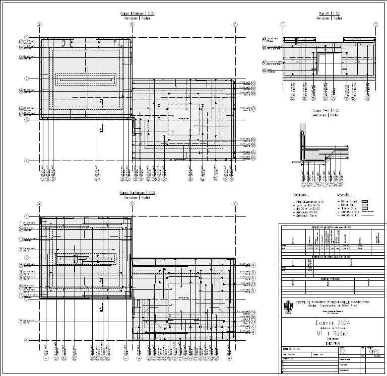 Armature - NÂ°2316 - Radier + Mur 1 | PDF