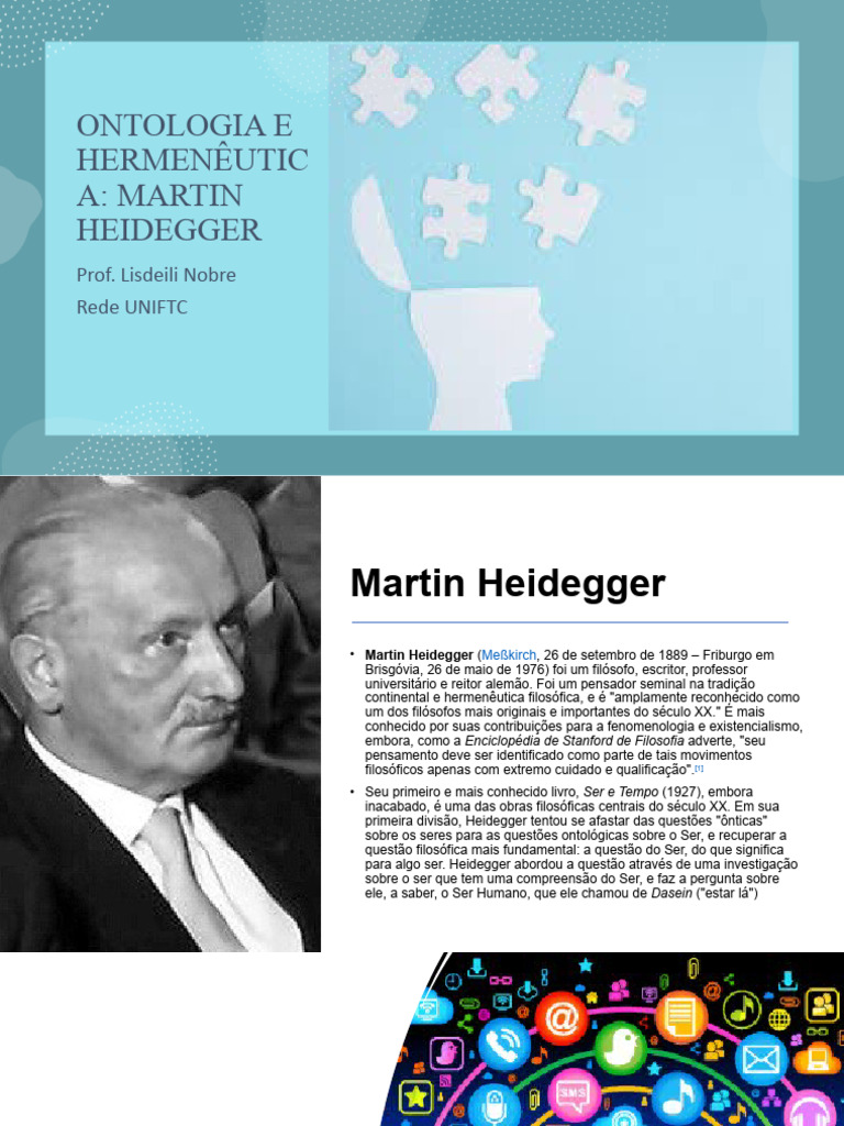 Ontologia e Hermenêutica em Heidegger | PDF | Martin Heidegger ...
