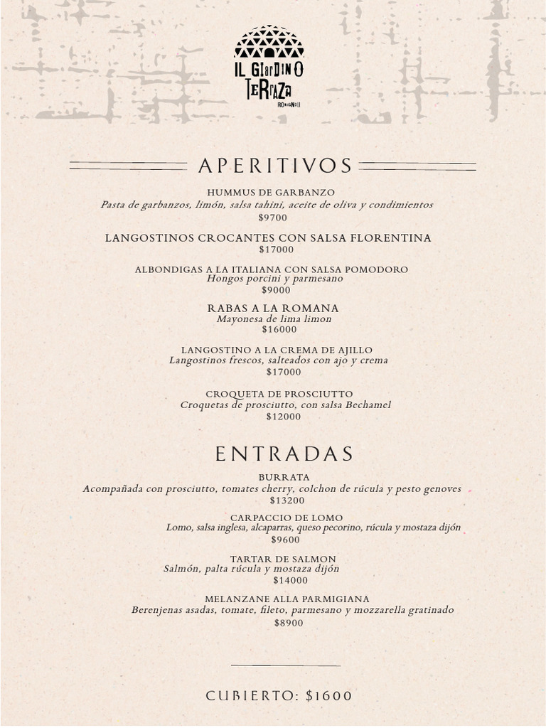 Menú Gourmet: Entradas, Platos y Postres | PDF | pesto | Cocina