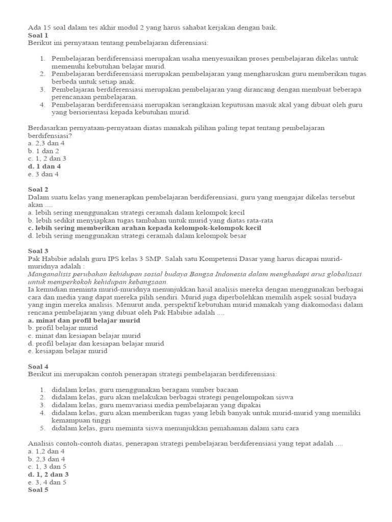 Tes Akhir Modul 2 | PDF