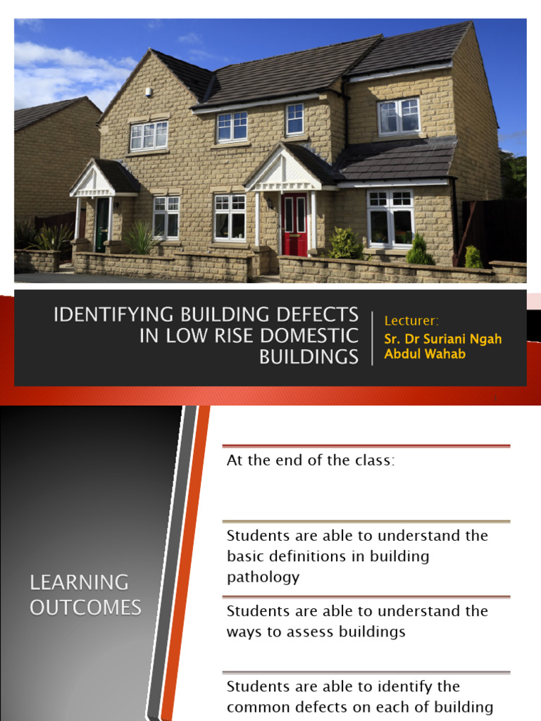 LECTURE 1A_ IDENTIFYING BUILDING DEFECTS | PDF | Nondestructive Testing ...