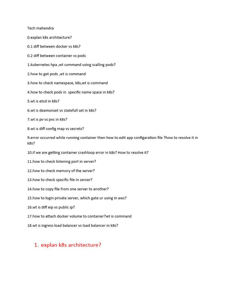 tech mendra interview (1) | PDF | System Software | Computing