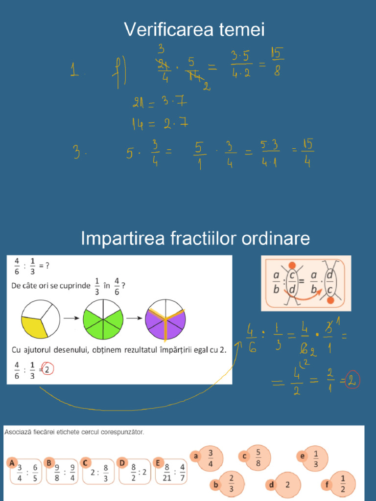 Impartirea Fractiilor Ordinare | PDF