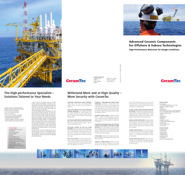 Ca Advanced Ceramic Components For Offshore Subsea Technologies | PDF ... Ca Advanced Ceramic Components For Offshore Subsea Technologies | PDF ...