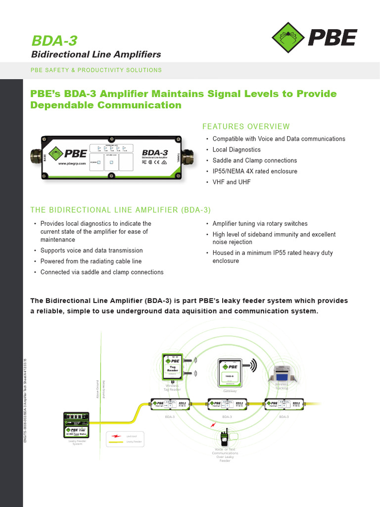 ENG - TS 0008 002 - BDA 3 Amplifier - A4 | PDF | Very High Frequency ...
