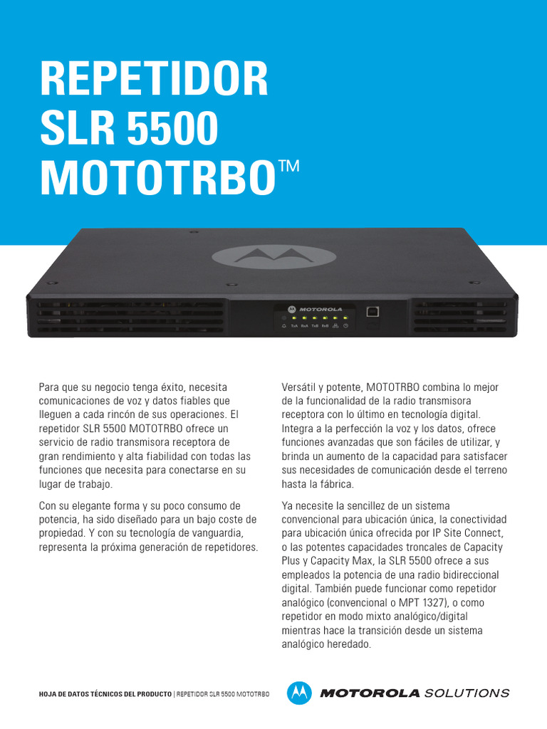 SLR 5000 Series Repeater Quick Start Guide-1 | PDF | Radio | Ingeniería ...