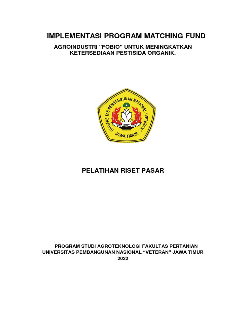 Laporan Kegiatan Riset Pasar | PDF