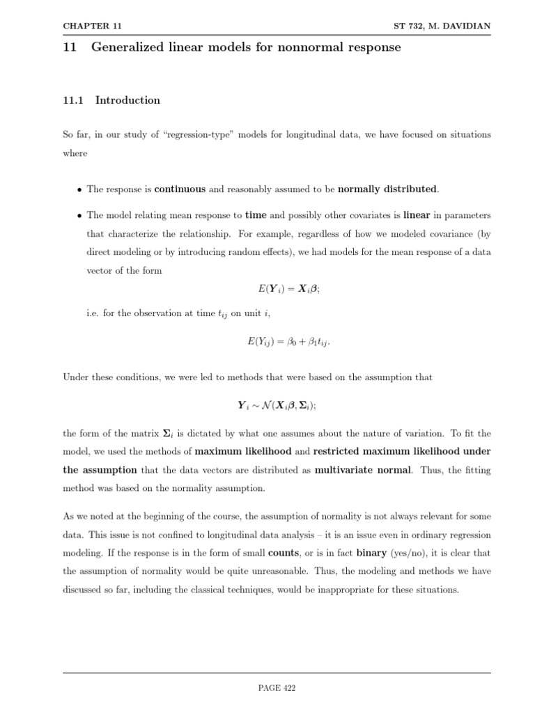 Generalized Linear Models Overview | PDF | Coefficient Of Variation ...