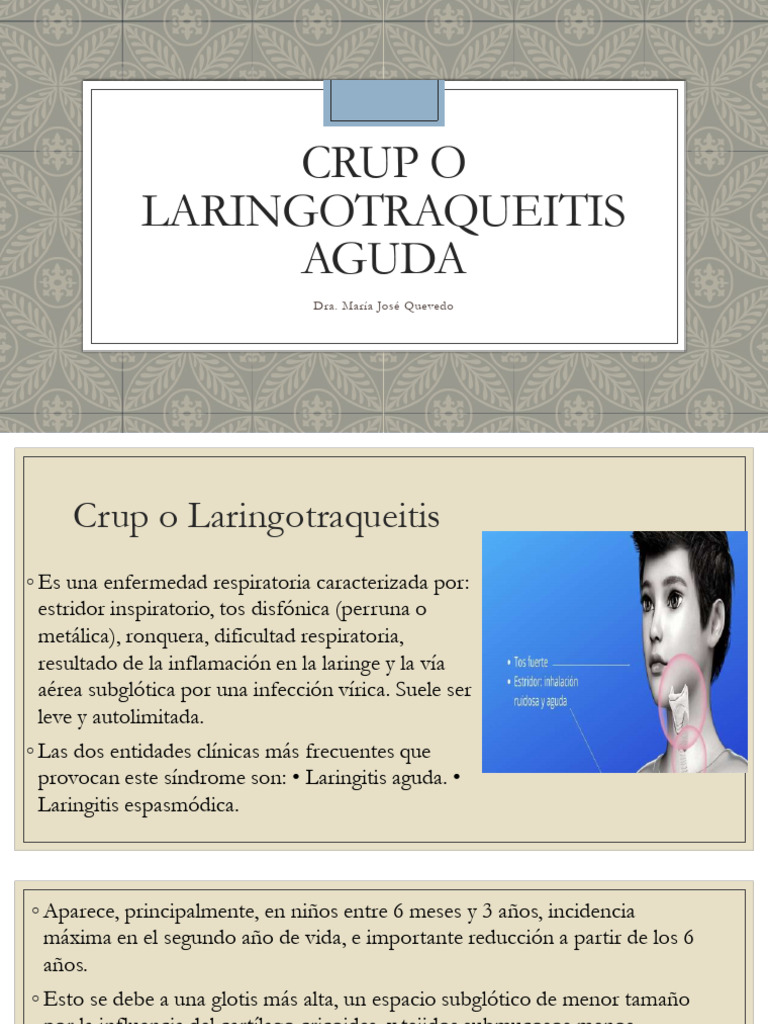 Crup o Laringotraqueitis Aguda | PDF | Enfermedades y trastornos ...