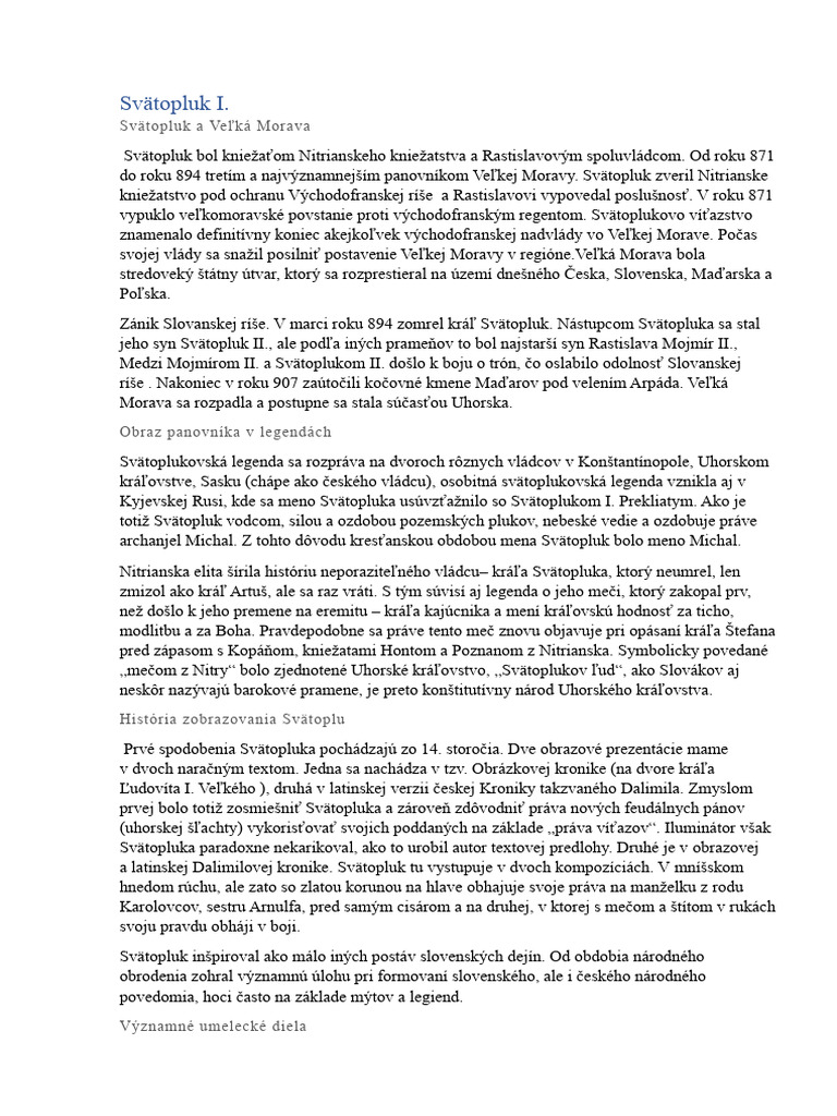 Svätopluk I | PDF
