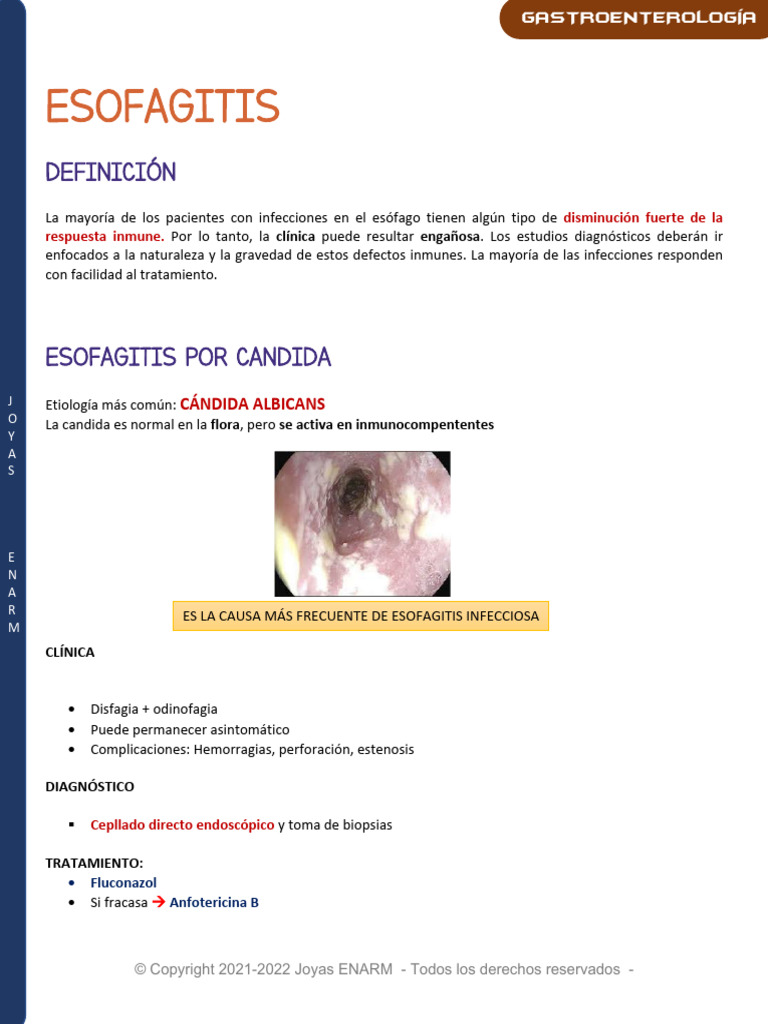 Esofagitis | PDF | Especialidades Medicas | Medicina CLINICA