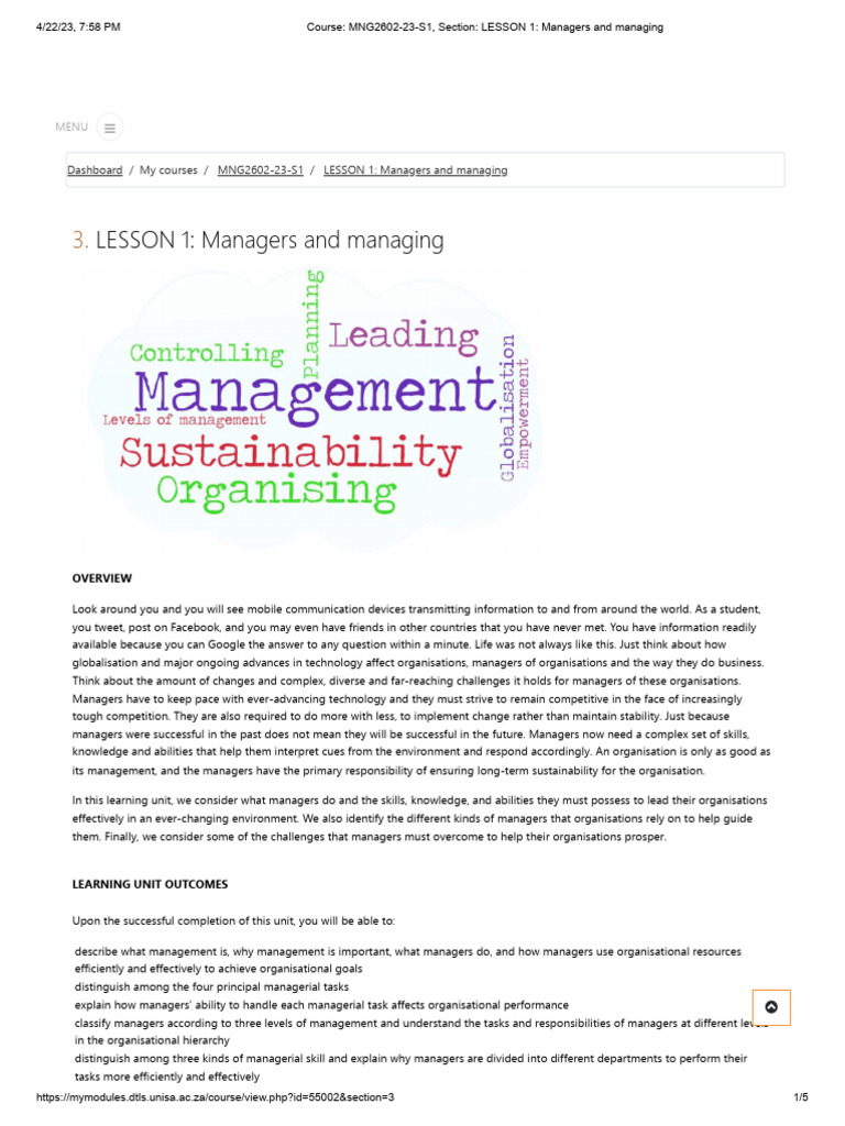 Understanding Management Roles and Skills | PDF | Learning | Information