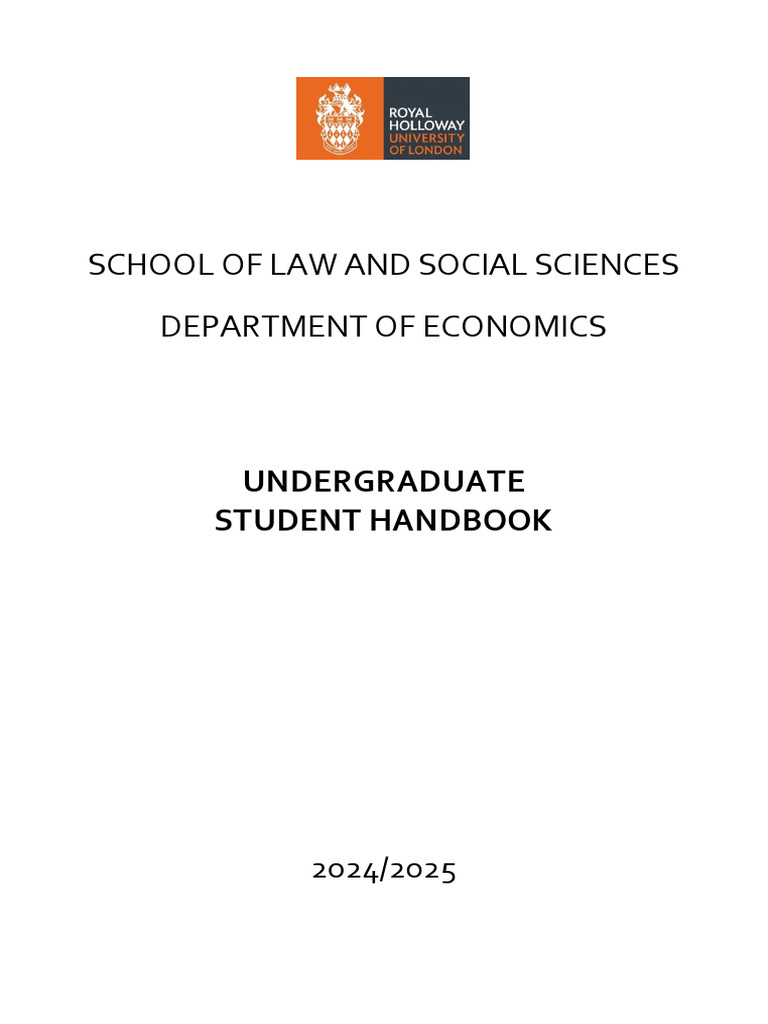 Economics Options Handbook 2425 | PDF | Economics | Academic Degree