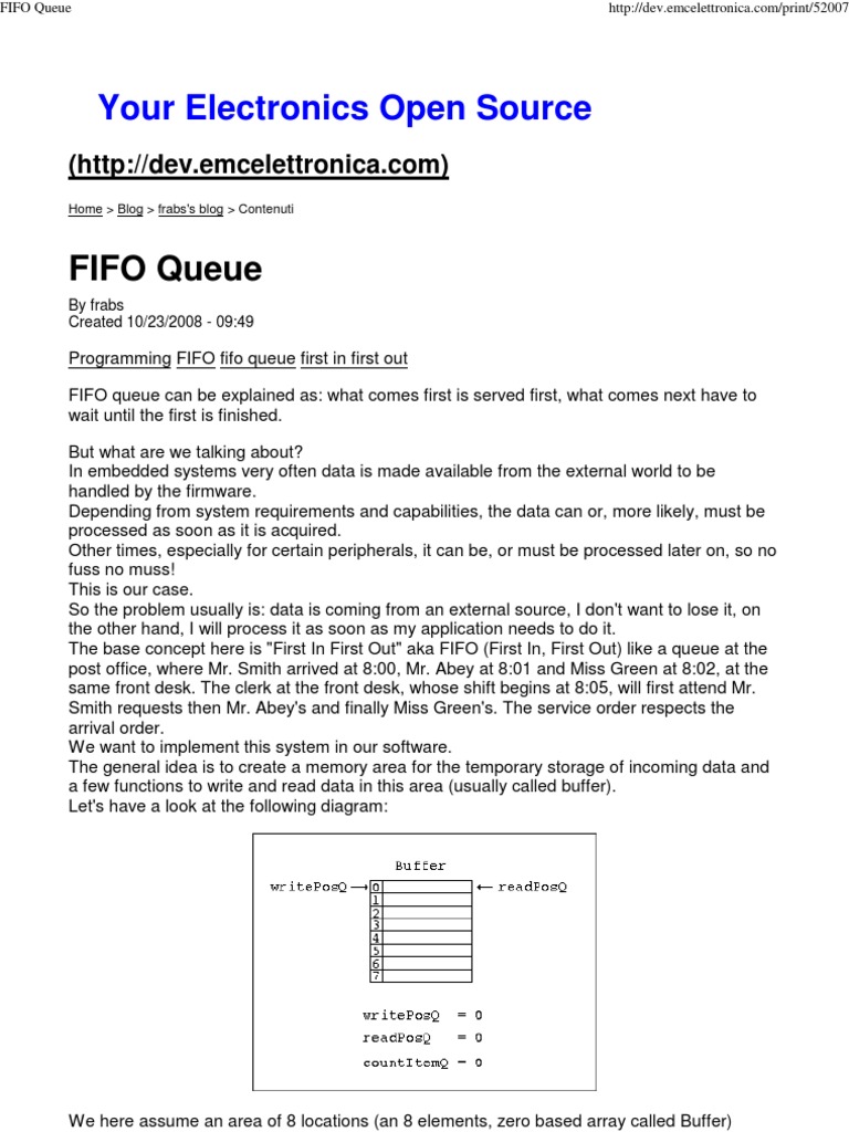 Understanding FIFO Queue in C Programming | PDF | Queue (Abstract Data ...